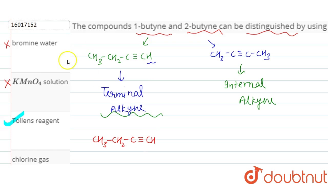 Butyne Structural Formula