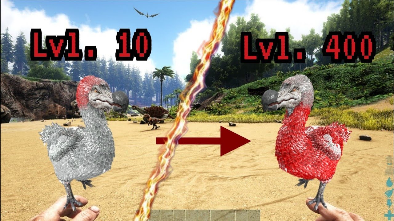 Como cambiar el nivel de los dinos en ARK Mobile - YouTube