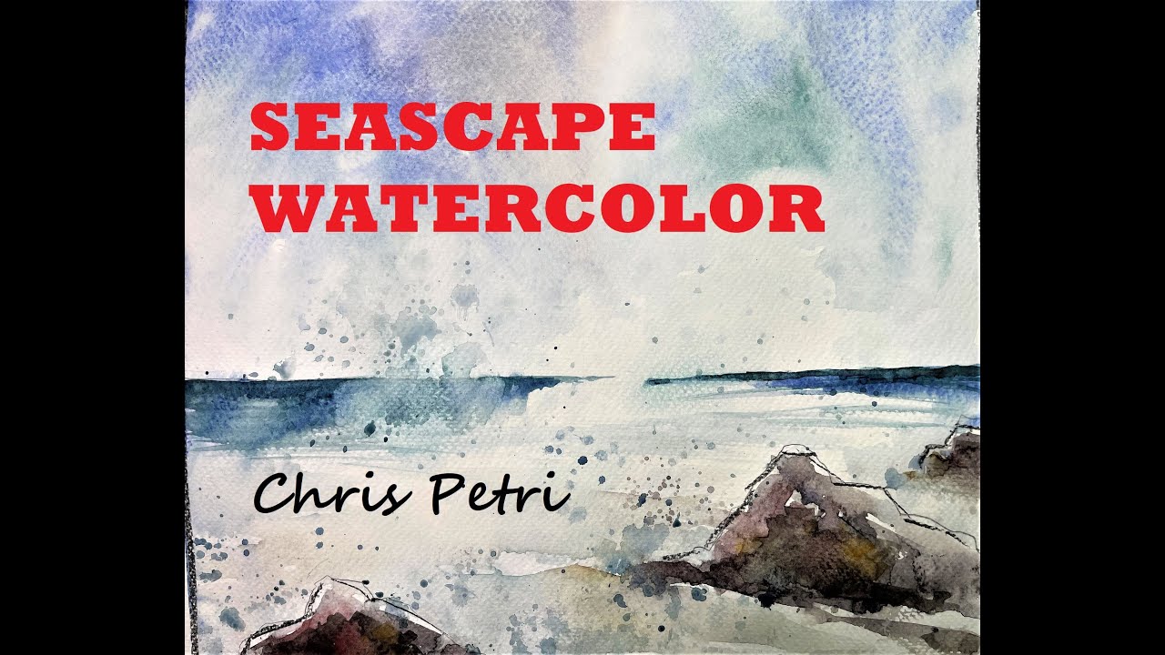 Painting Seascape and Rocks - Watercolor in 5 with Chris Petri - YouTube