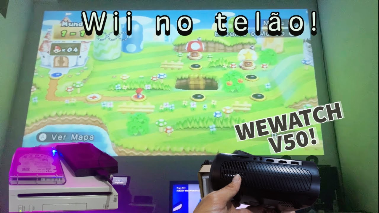 Nintendo Wii no projetor! Qualidade incrível! Transforme seu gameroom ...
