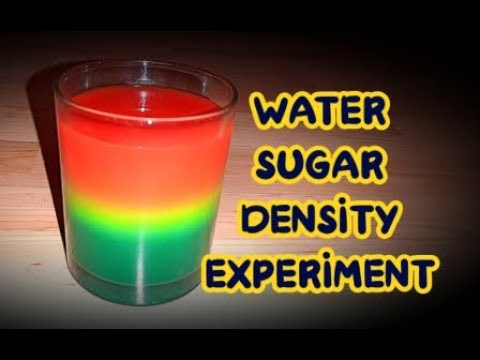 Easy Water Sugar Density Experiment - YouTube