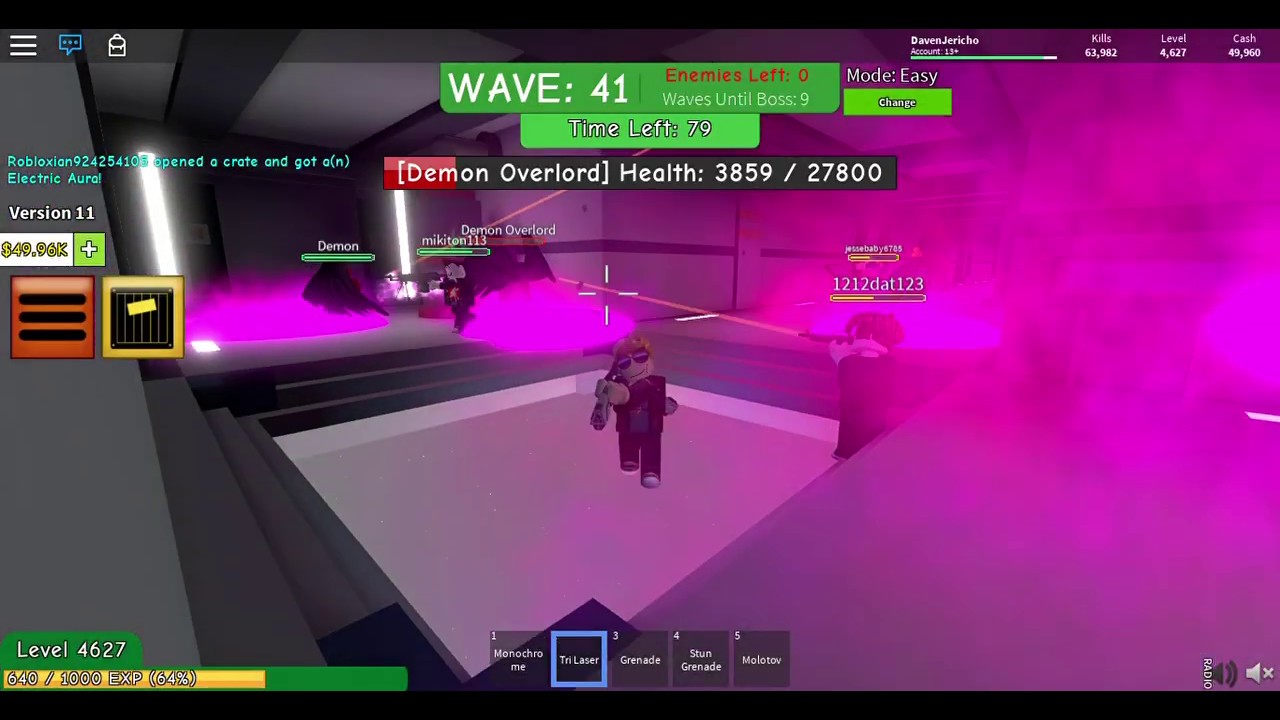 TRI LASER GUN OF ROBLOX ZOMBIE ATTACK~GAMEPLAY OF ONE OF THE BEST ...