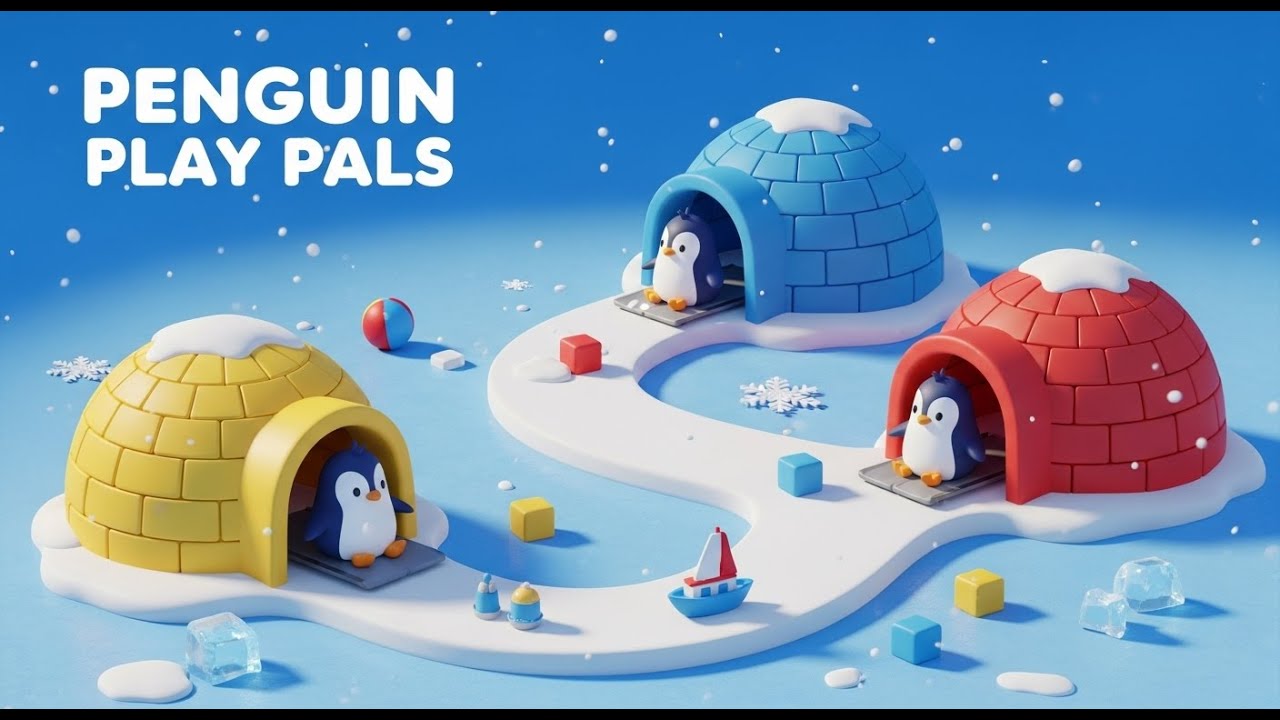 Penguin Play Pals 🐧 ️🎵 | Fun Friendship Song for Kids & Toddlers 🌈👶 ...