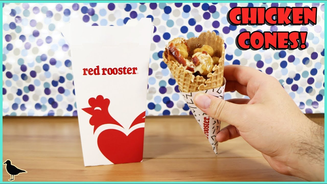 Red Rooster Maple Bacon Waffle Cones Food Tasting Review! | Birdew ...