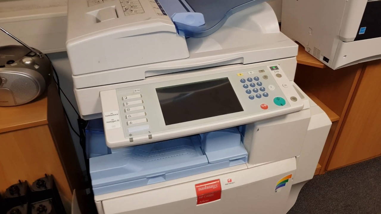 How to change toner cartridge in Ricoh / Nashuatec MP C4000 - YouTube