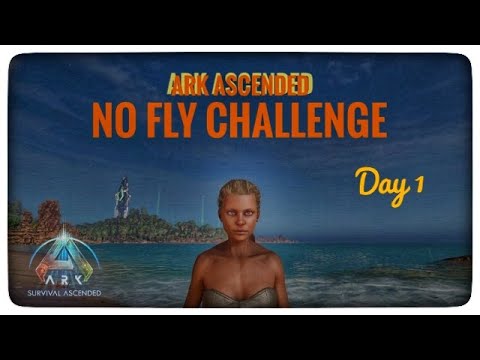Ark Survival Ascended - No Fly Challenge - Day 1 Gameplay - YouTube