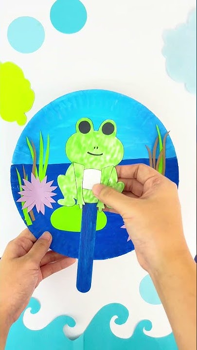 Frog Pond Craft (Free Template on Crafty Kids Play Website) - YouTube