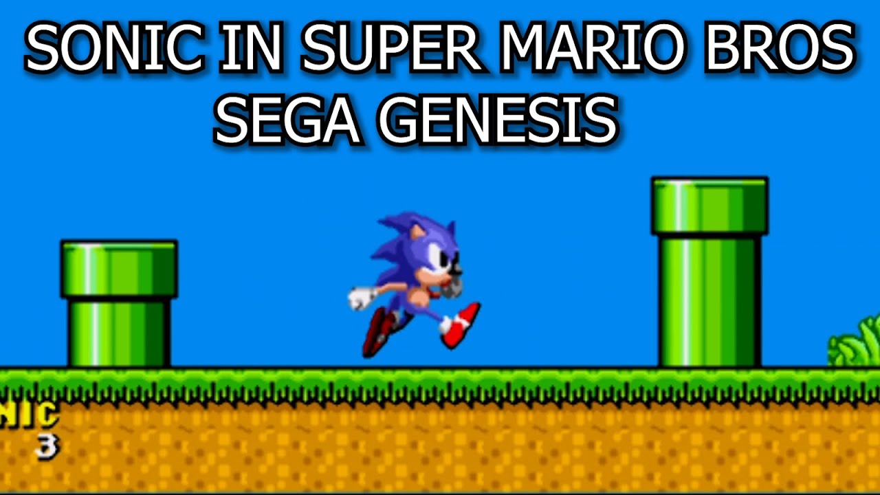 Genesis rom Sonic 1 in Super Mario Bros Sega Genesis - YouTube