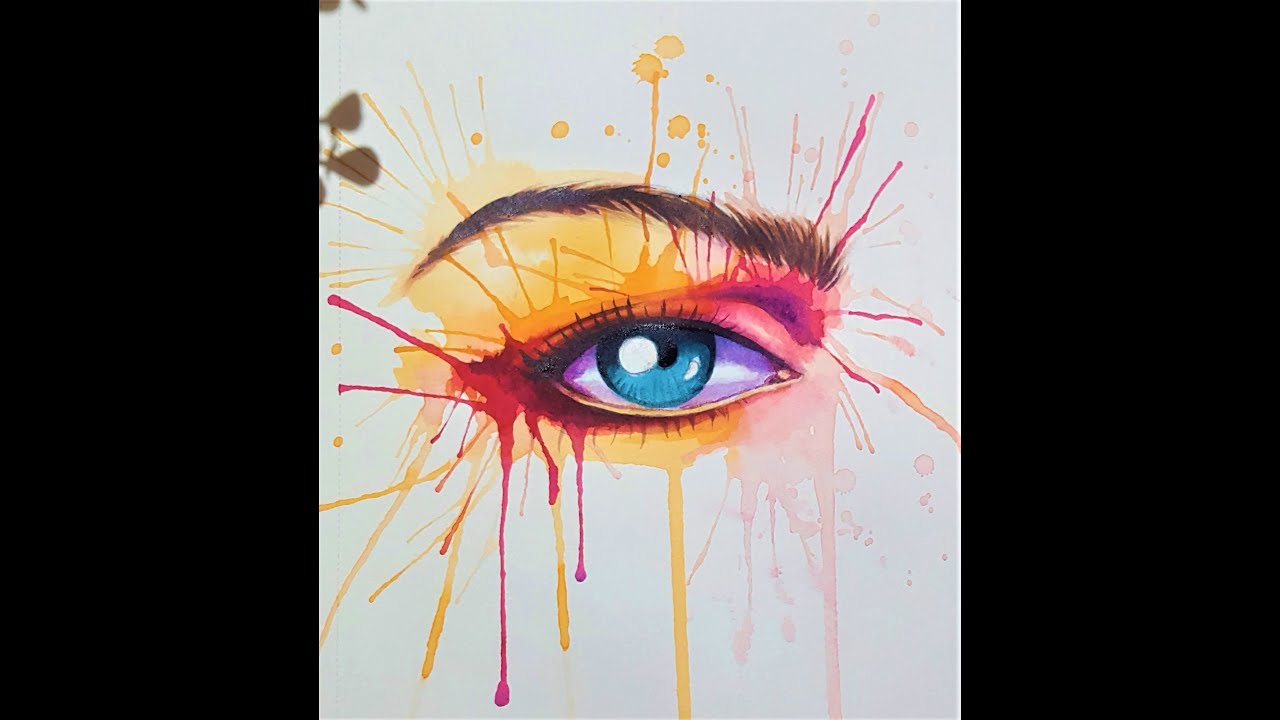 Eye Watercolor Drip