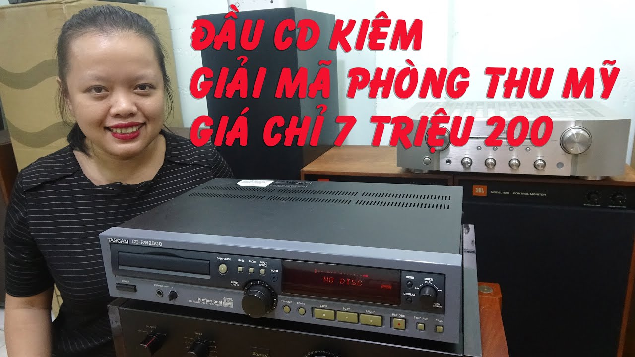 đầu cd kiêm giải mã Phòng thu Mỹ TASCAM RW 2000 PROFESIONAL - YouTube