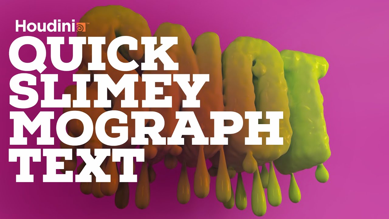 Houdini Tutorial - Quick, Slimey, Mograph Text - YouTube