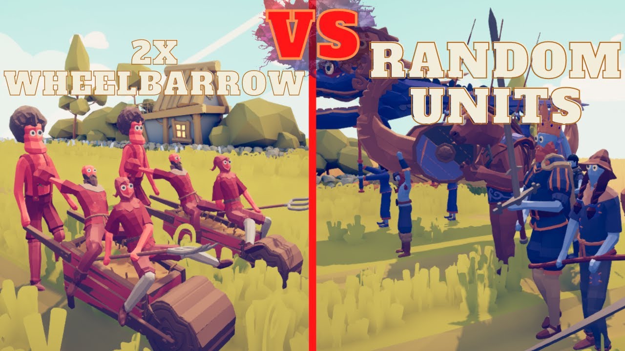 2x WHEELBARROW vs RANDOM UNITS😀| Totally Accurate Battle Simulator ...