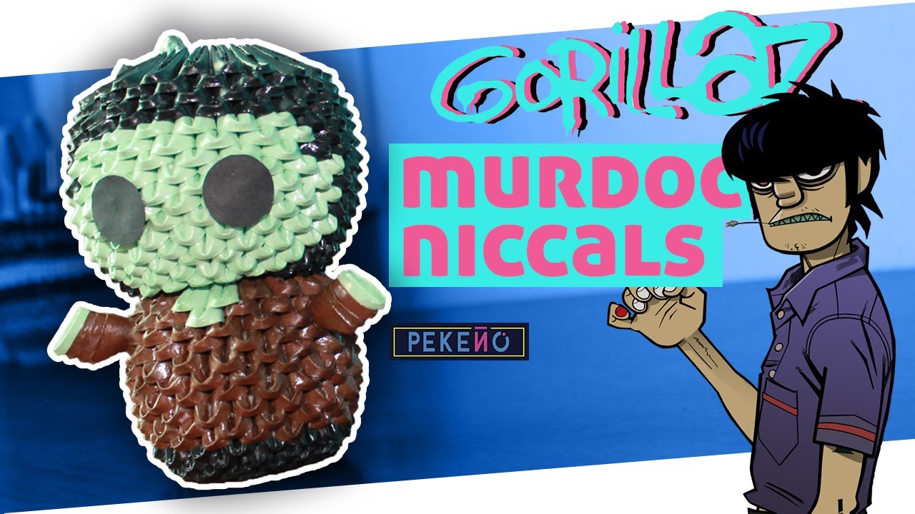 Murdoc Niccals (Gorillaz) 3D Origami | Pekeño ♥ - YouTube