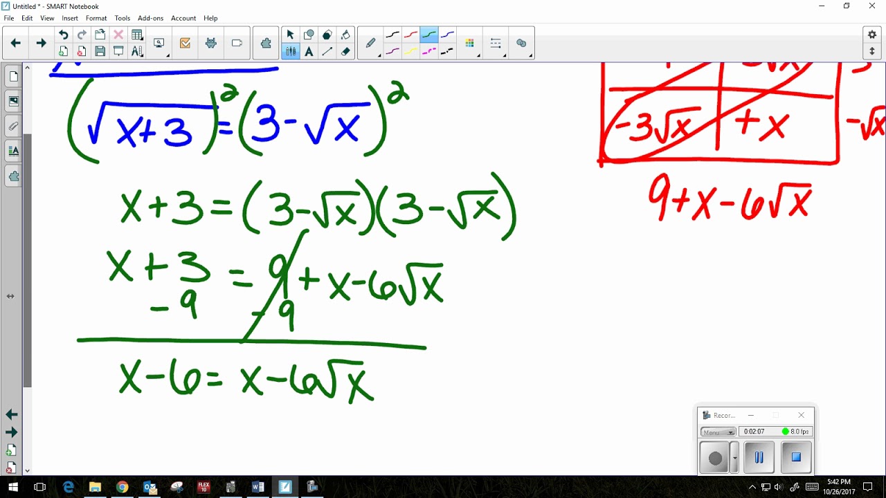 Double radical equation - YouTube