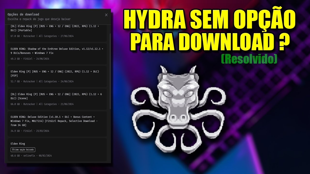 HYDRA SEM OPÇÕES DE DOWNLOAD? - ADICIONANDO FONTES DE DOWNLOAD - YouTube