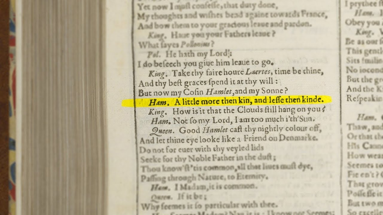 My Shakespeare Story: Nicholas Popper on Hamlet's Wordplay - YouTube