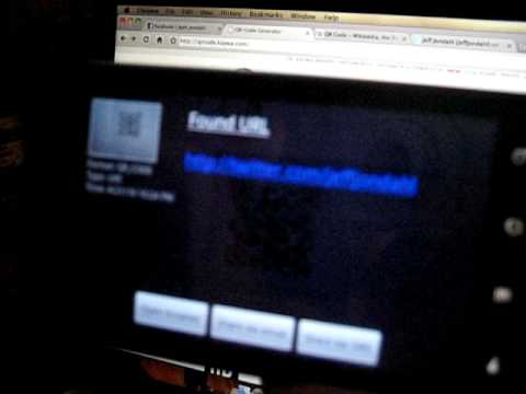 Live QR-Code Reading Demo Using Google Barcode Scanner on Nexus One ...