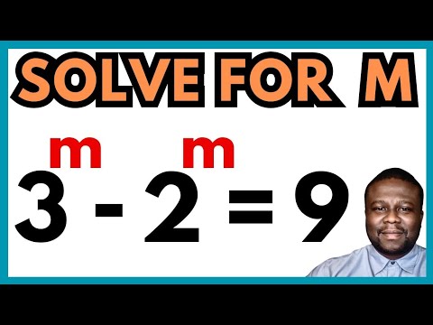 Exponent | Algebra | Can You Solve This Math Problem? | 3^m - 2^m = 9 ...