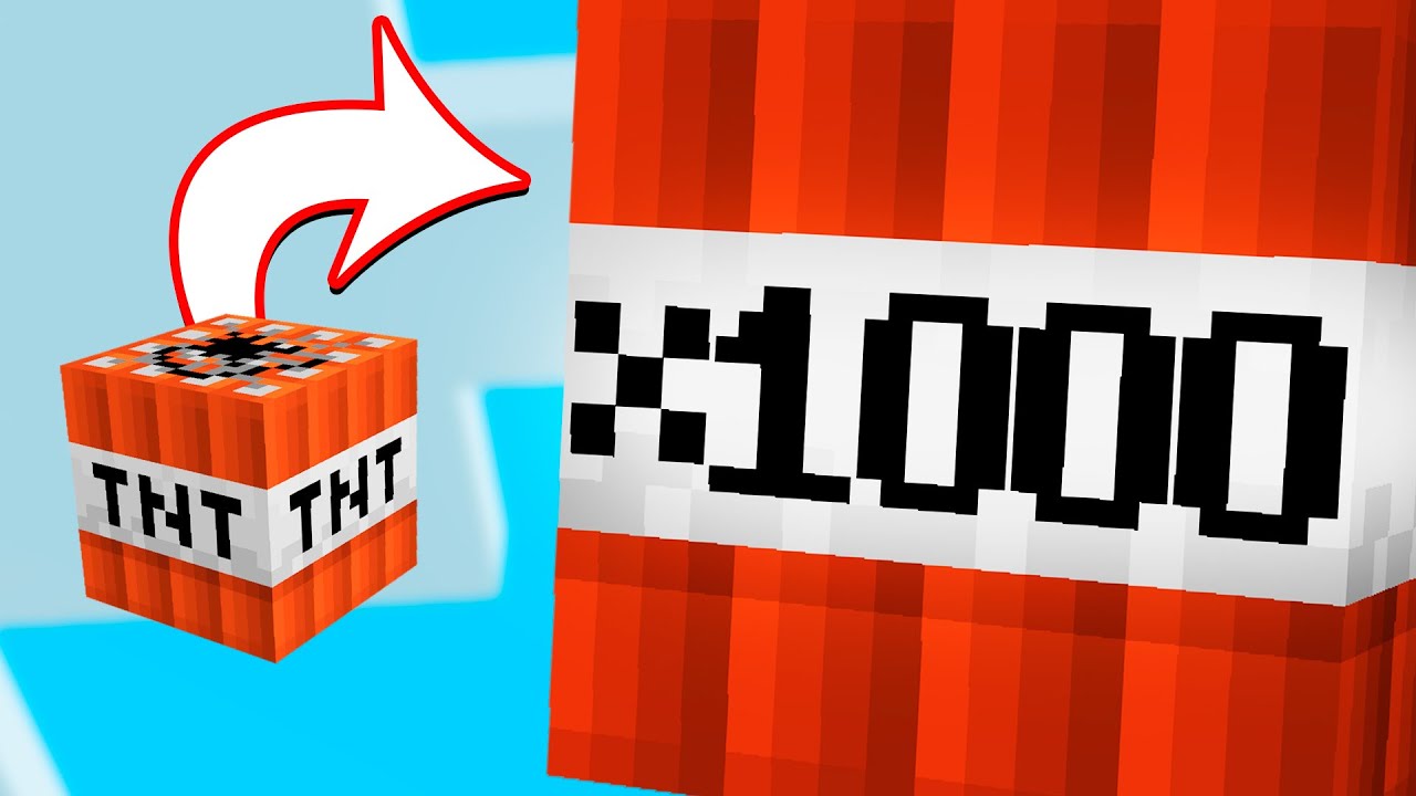 1 TNT Normal VS TNT X1000 en Minecraft - YouTube