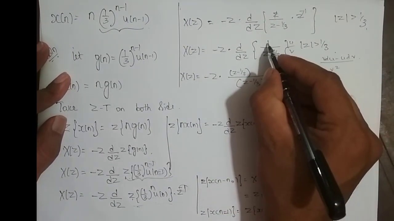 M5L22 - Finding-Z Transform and ROC using Properties of Z-Transform - Problem 9,10,11 - YouTube