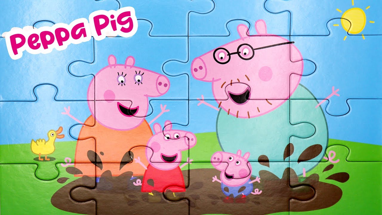 Let's collect puzzles for kids- Peppa wutz Family #MB_4_Kids - YouTube