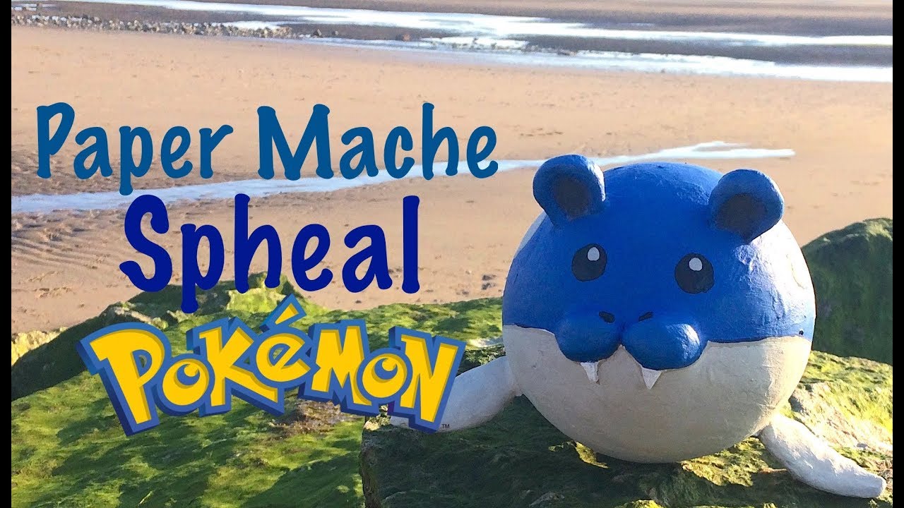 Easy How To Make Paper Mache Spheal Pokemon - YouTube
