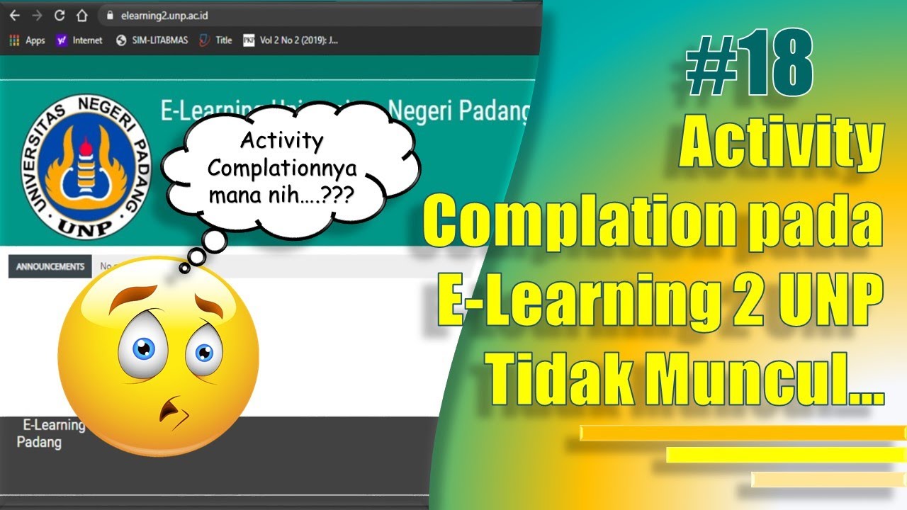 Cara Menampilkan Activity Complation pada E-Learning 2 UNP - YouTube