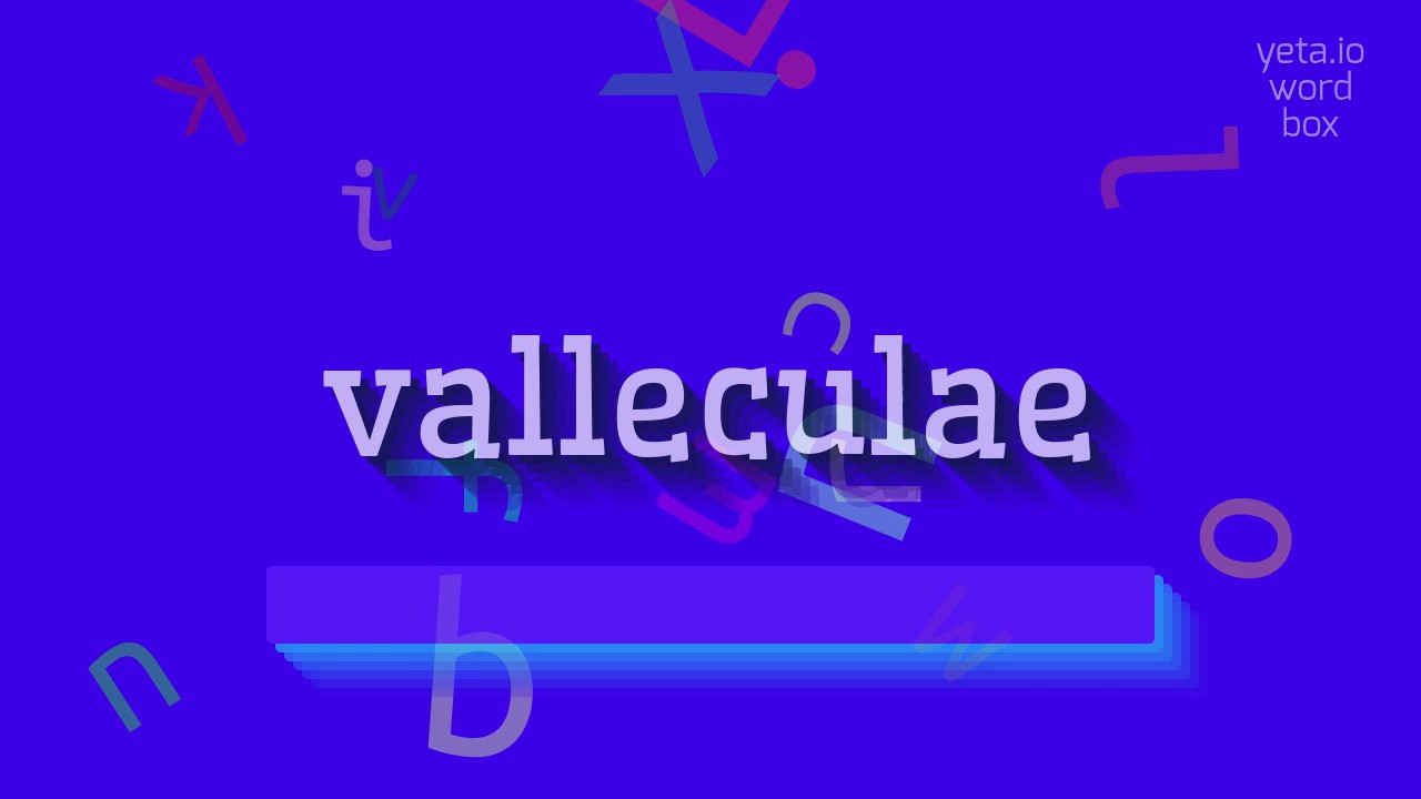 How to say "valleculae"! (High Quality Voices) - YouTube