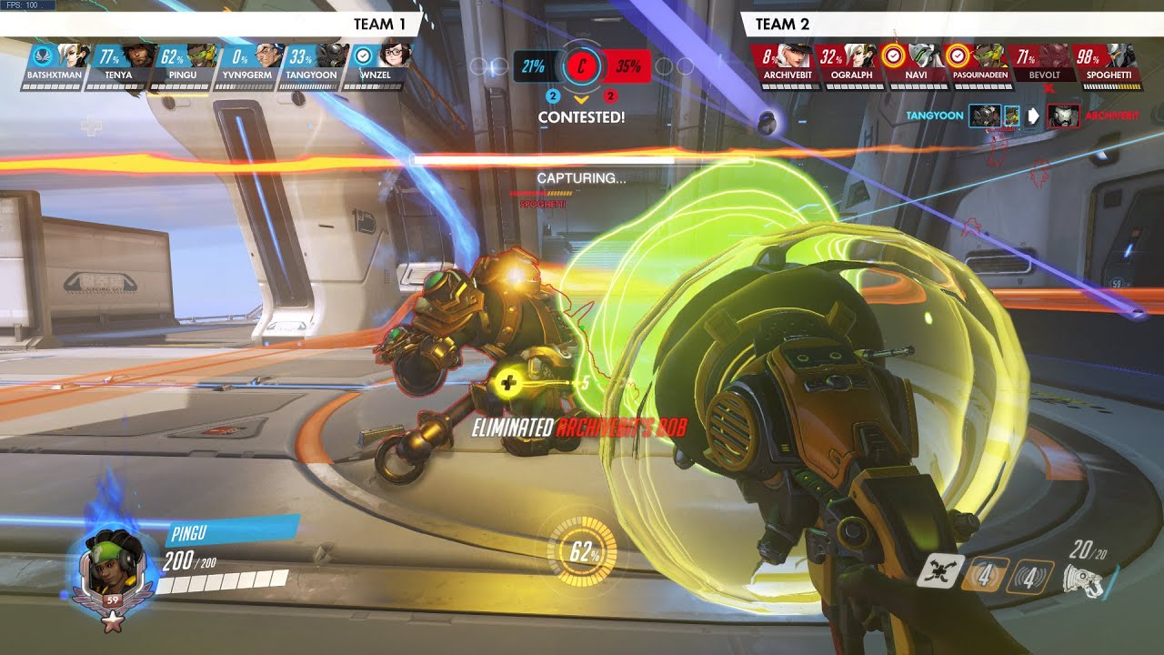 Overwatch: Bopping Reinhardt off the map with Lucio - YouTube