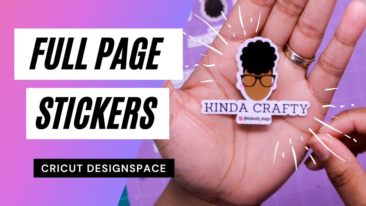 How To Create A Full Page Sticker Sheet in Cricut Design Space - YouTube