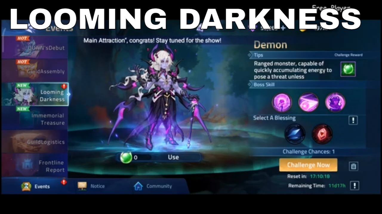 LOOMING DARKNESS Mobile Legends: Adventure - YouTube
