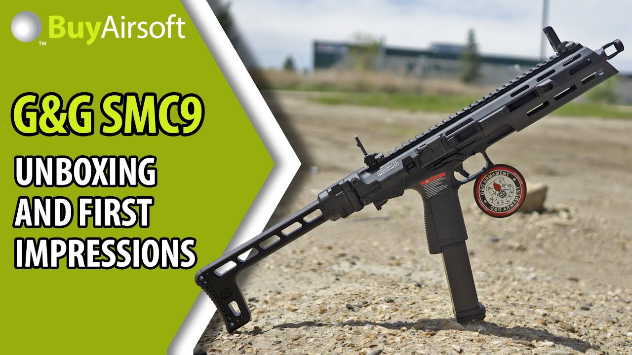 BuyAirsoft: G&G SMC9 Unboxing, Demo, and First Impressions - YouTube