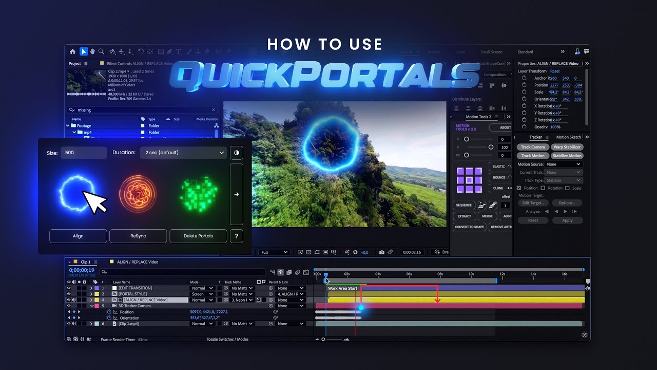 QuickPortals for After Effects Walkthrough Video - YouTube