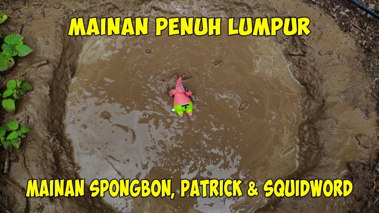 Membersihkan Mainan Penuh Lumpur Spongebob Patrick Squidward tuan Krabs ...