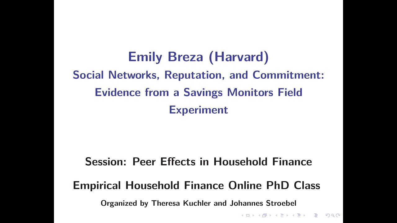 EHHF Peer Effects - Emily Breza - YouTube