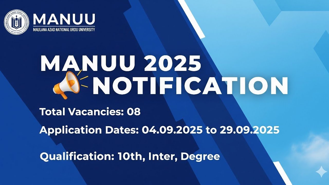 MANUU NOTIFICATION 2025. #ldc #mts #driver - YouTube