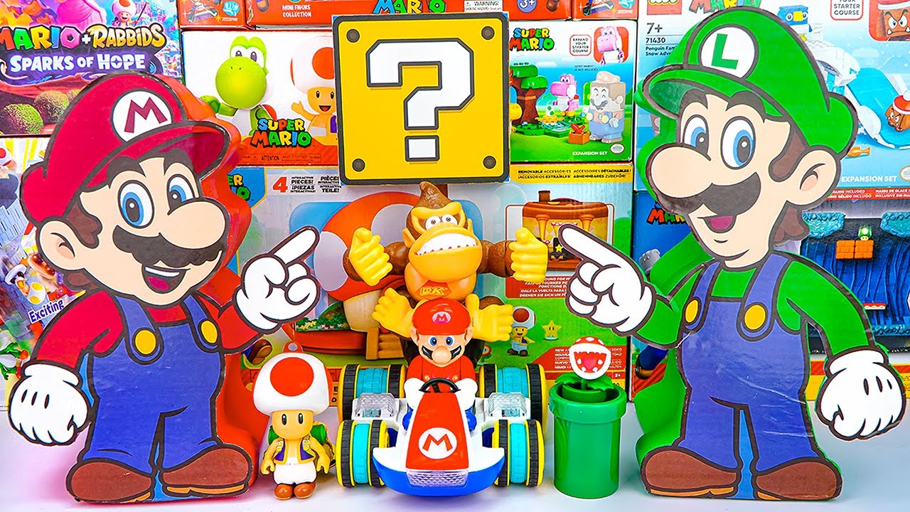 Super Mario Bros Mystery Box Unboxing Toys Review 🎁 Mario & Luigi ...