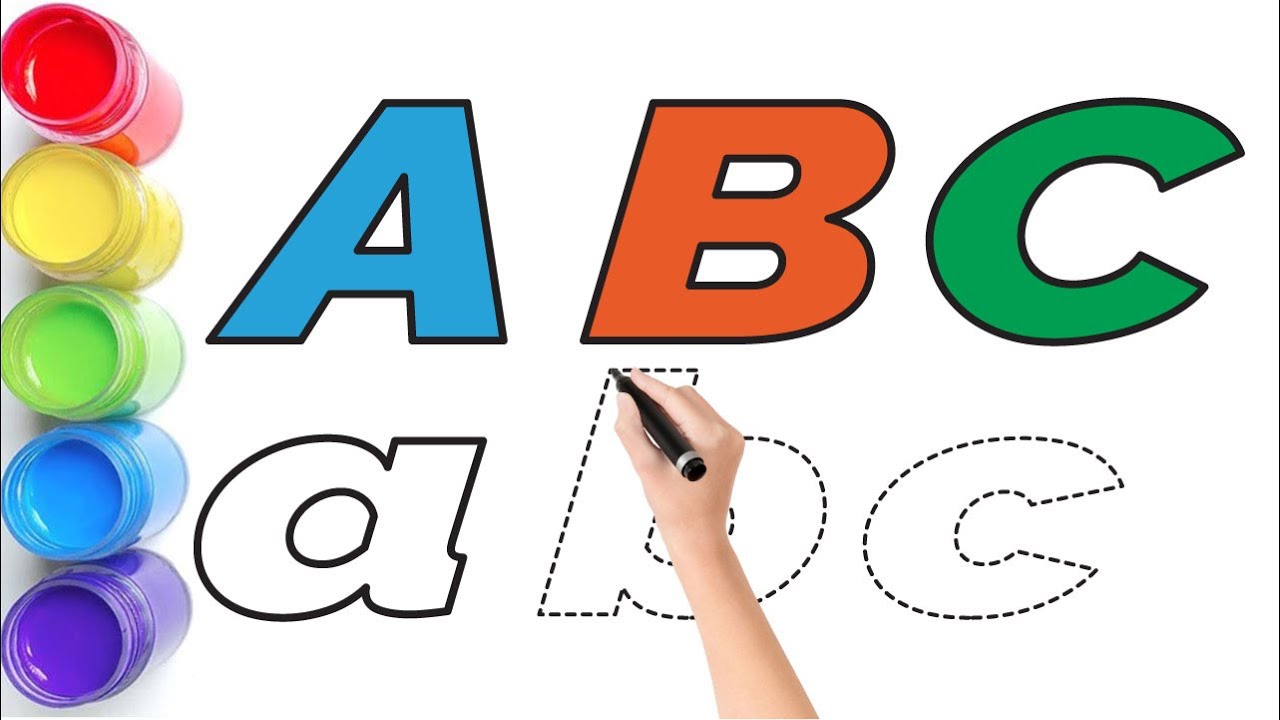 Let's Learn to Draw and Paint ABC for Kids // Easy Step by Step Drawing ...