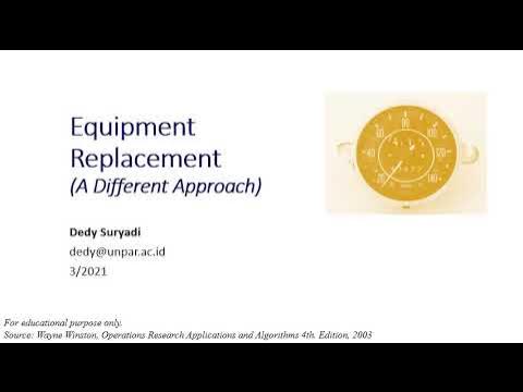 Week2.5 Equipment-Replacement Problem #2 (Dynamic Programming) - YouTube