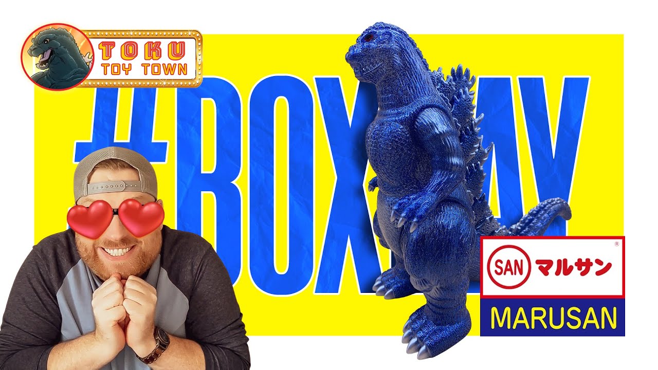 Sofubi Newbie Unboxing - Marusan 350 Godzilla 1989 Translucent Blue Glitter Version - YouTube