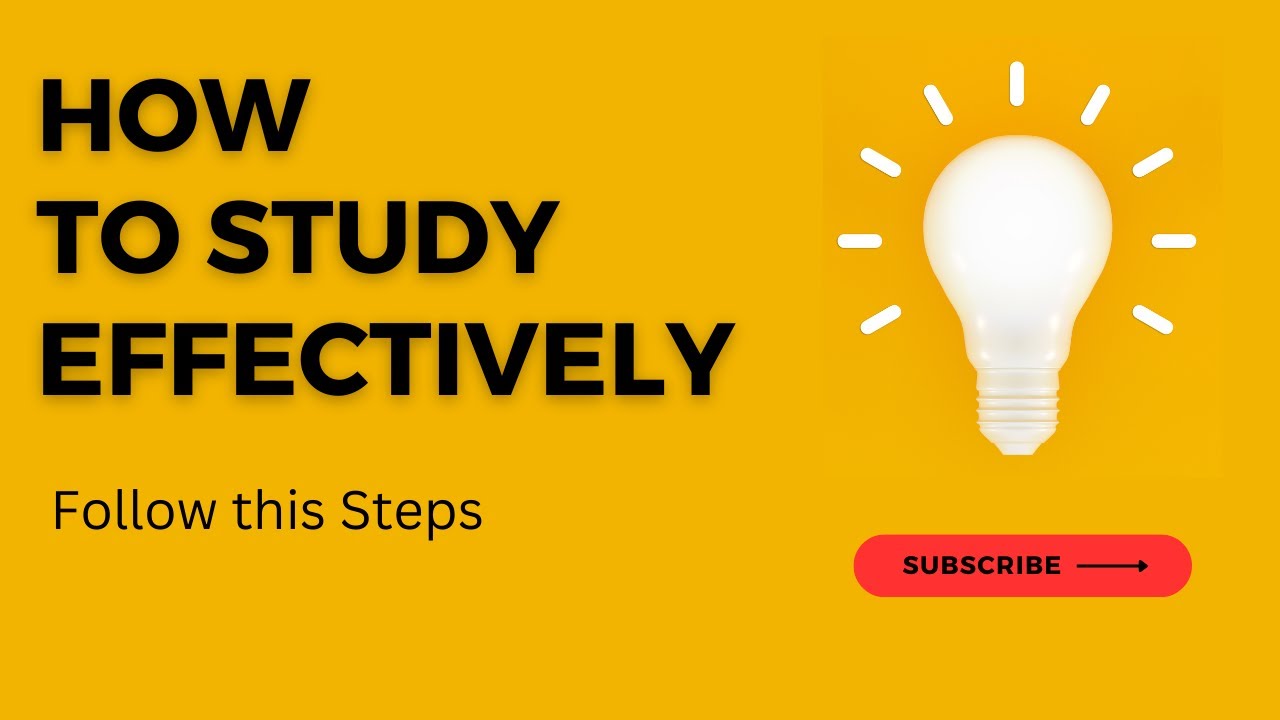 HOW TO STUDY EFFECTIVELY / FOLLOW THESE 8 STEPS / BE A GOOD STUDENT ...