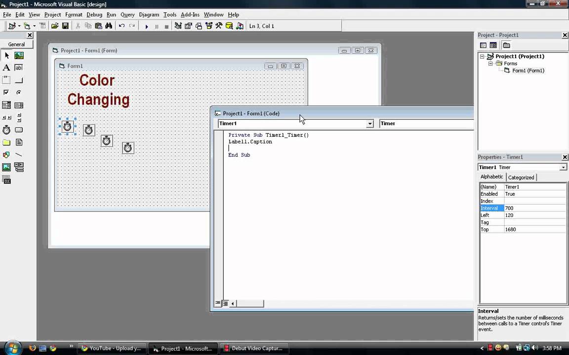 VB6 Color Changing Animation.wmv - YouTube