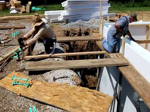 build concrete block root cellar - YouTube
