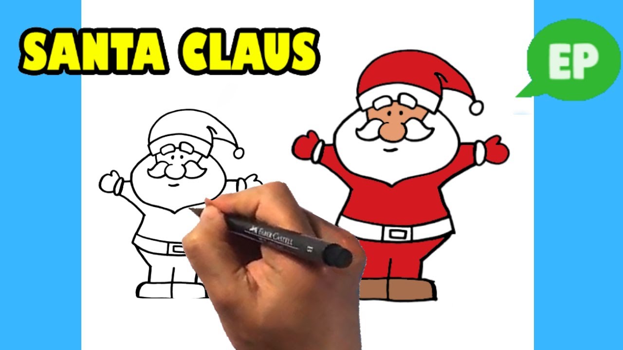 How to Draw Santa Claus - Christmas Drawing Lesson - YouTube