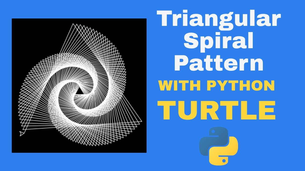 Triangular Spiral Pattern with Python Turtle - YouTube