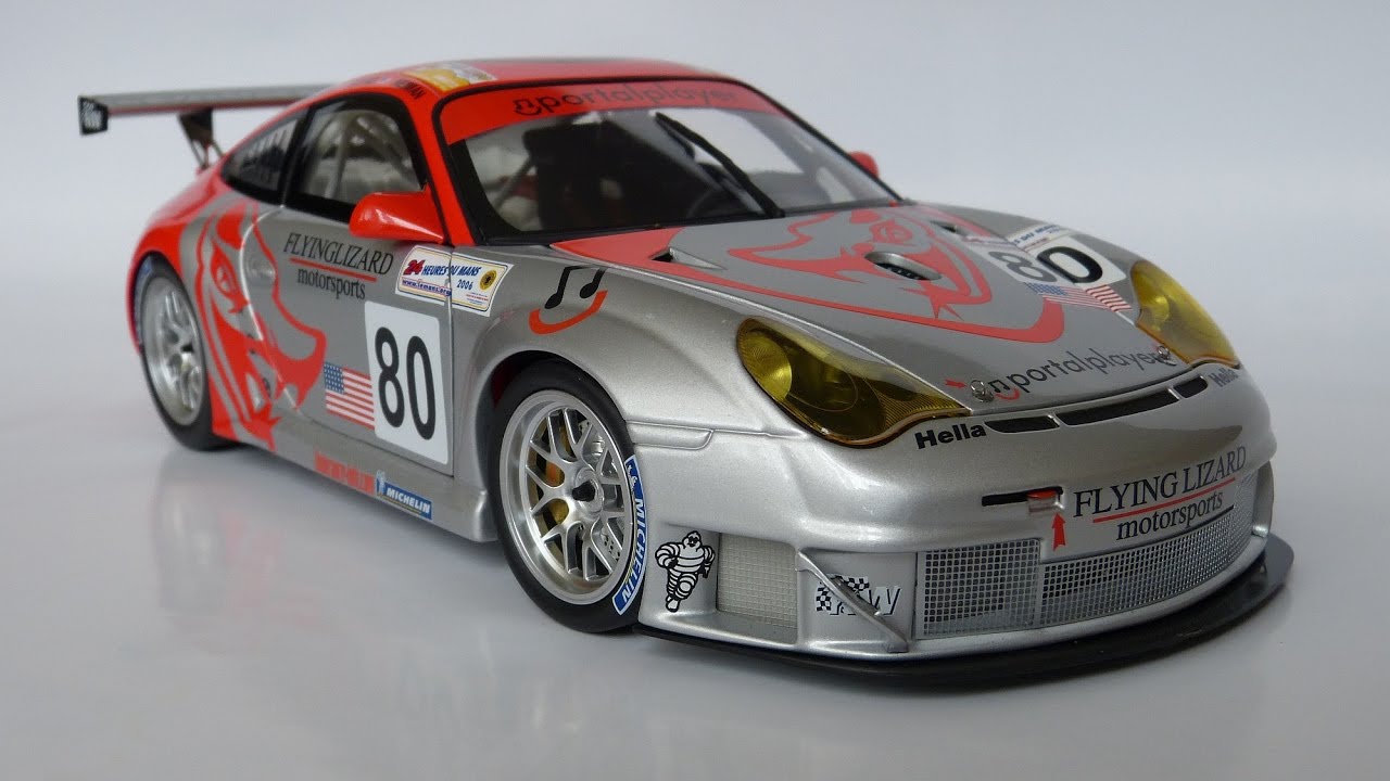 1:18 Minichamps Porsche 911 (996) GT3 RSR "Flying Lizard Racing" 24h Le ...