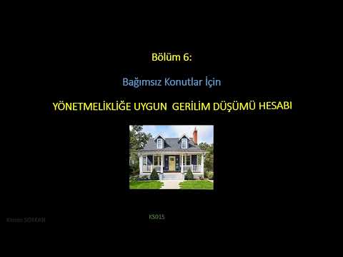 Bağımsız Konutlarda Gerilim Düşümü Hesabı Örneği