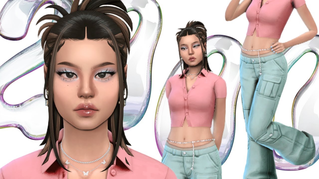 creating a Y2K inspired sim + cc links - YouTube