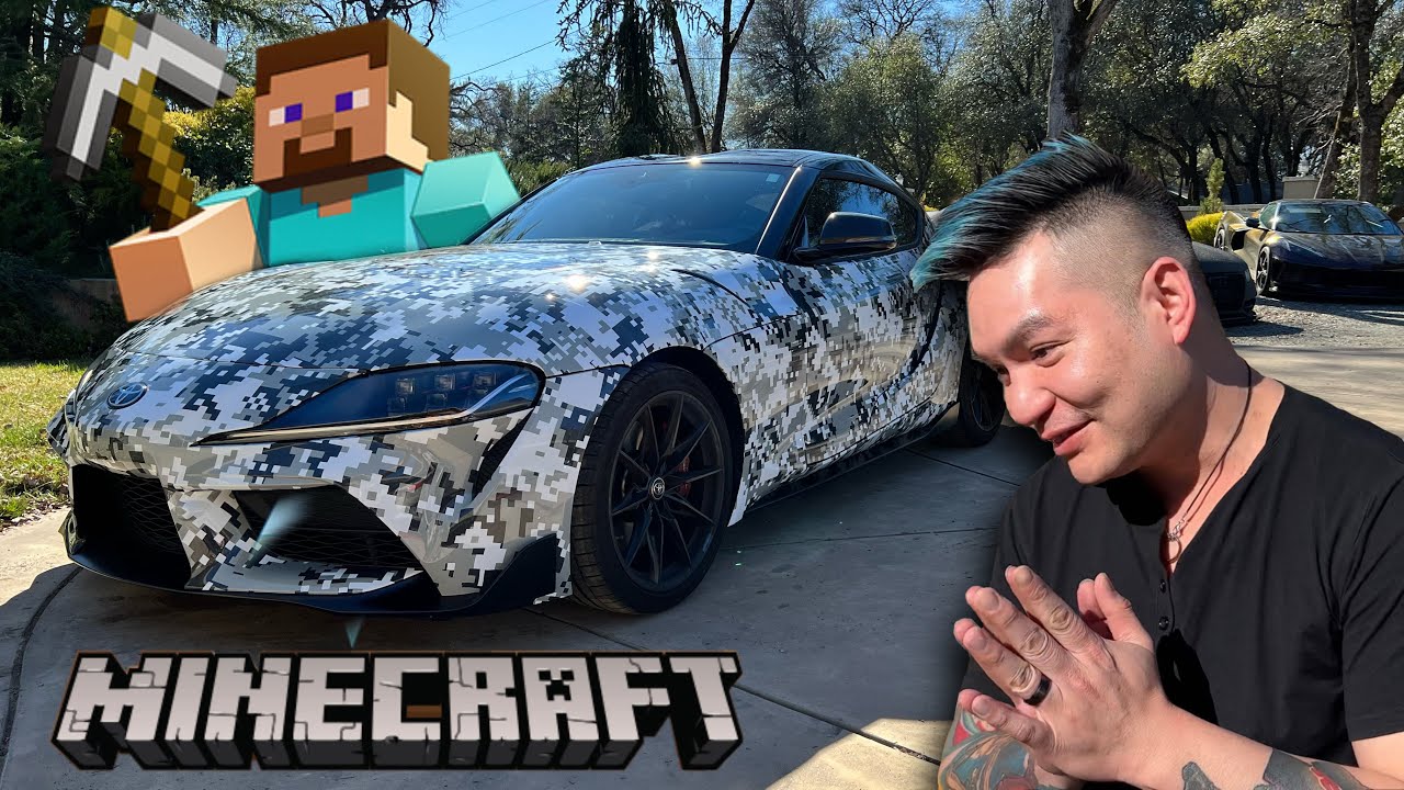 He wanted a CAMO MINECRAFT Looking Supra - YouTube