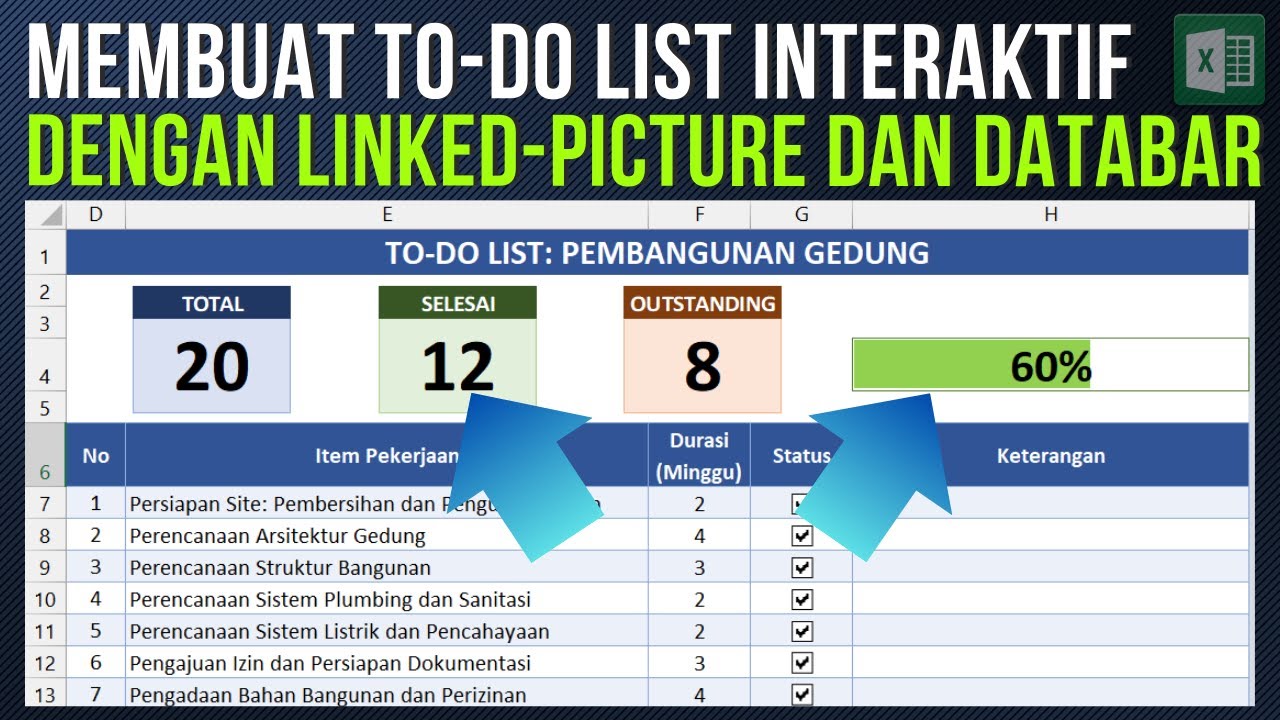 Membuat To Do List Interaktif di Excel dengan Linked Picture dan Databar | Free Download - YouTube